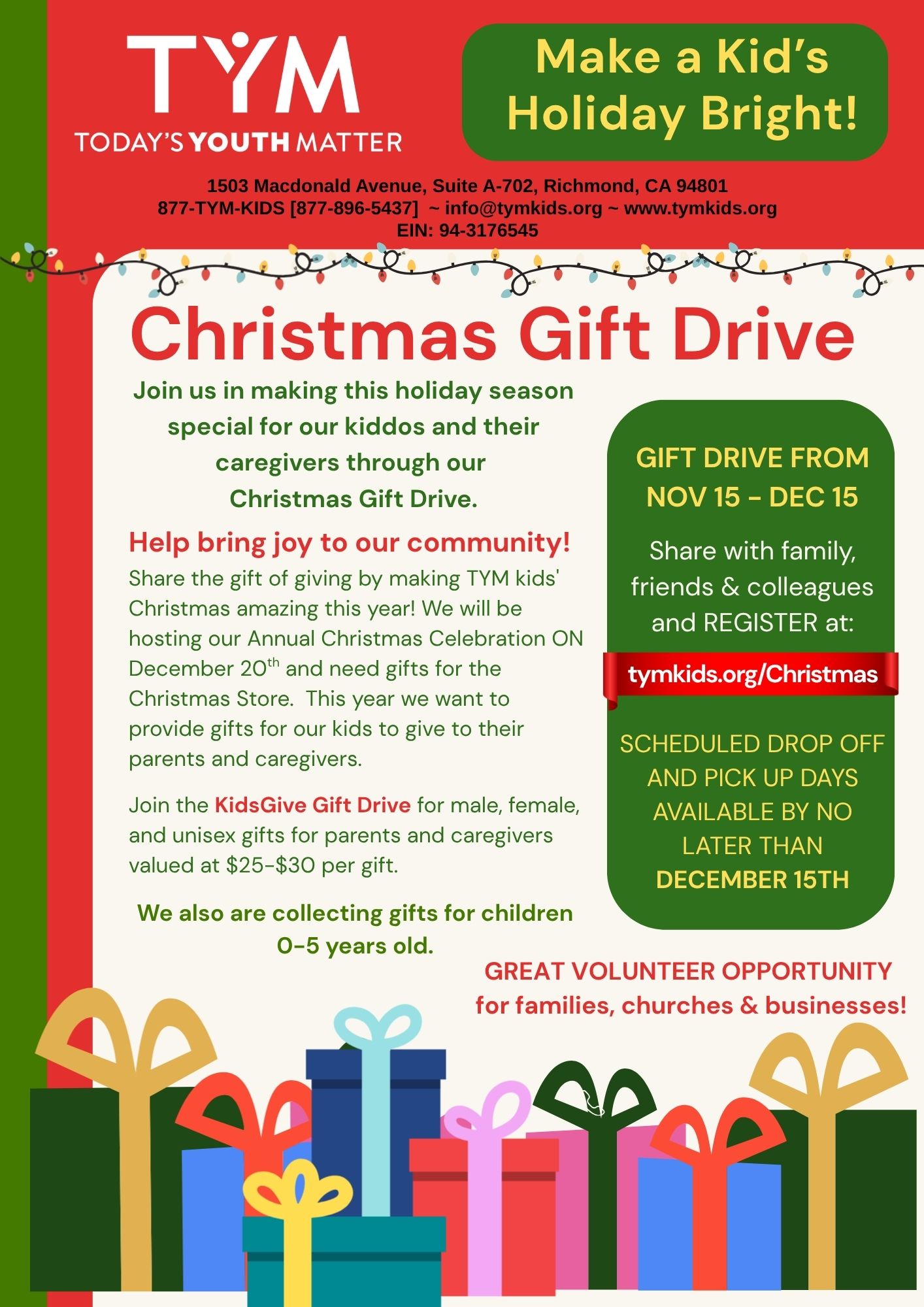Christmas Gift Drive - Richmond Chamber of Commerce